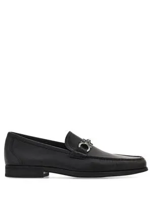 FERRAGAMO Gancini Ornament Loafers - Black