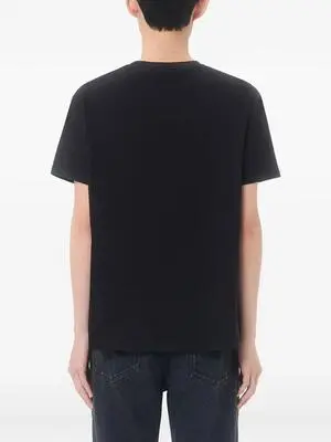 Valentino Garavani Cotton T-shirt With Vlogo Embroidery - Black