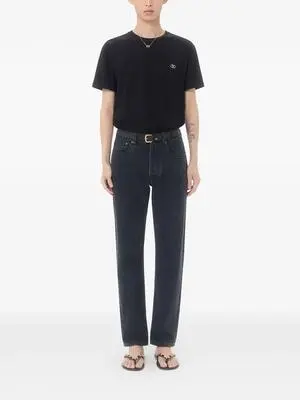 Valentino Garavani Cotton T-shirt With Vlogo Embroidery - Black