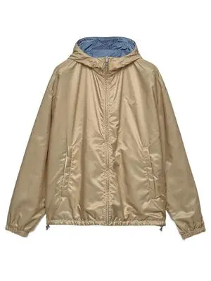 Prada Re-nylon Reversible Hooded Jacket - Brown