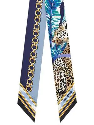 FERRAGAMO Mb Felindra Oblong-shawl-stole - Blue