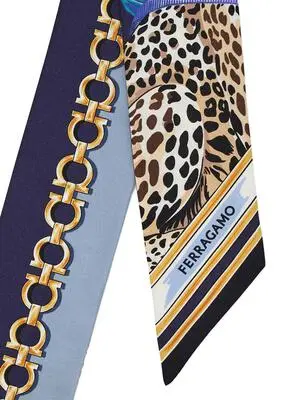 FERRAGAMO Mb Felindra Oblong-shawl-stole - Blue