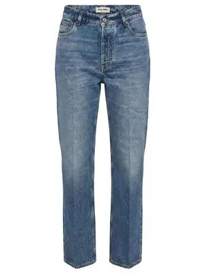 Miu Miu Washed Denim Trousers - Blue