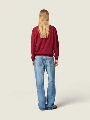 Miu Miu Washed Denim Trousers - Blue