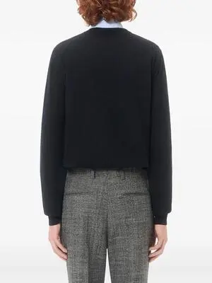 Valentino Garavani Wool Jumper With Vlogo Embroidery - Black