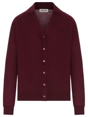 Miu Miu Wool Cardigan - Red
