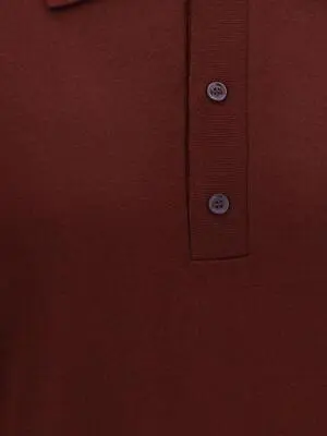 Valentino Garavani Wool Polo With Vlogo Embroidery - Red