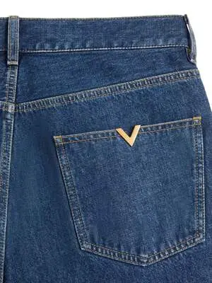 Valentino Garavani Denim Trousers With Vgold