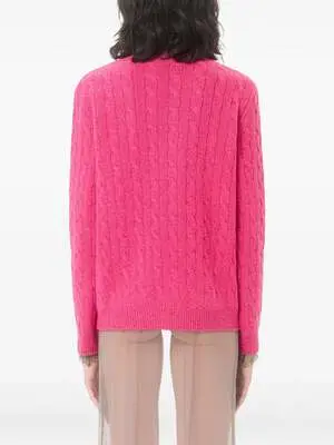 Valentino Garavani Wool Mouliné Cable-knit Sweater - Multicolor