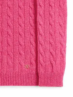 Valentino Garavani Wool Mouliné Cable-knit Sweater