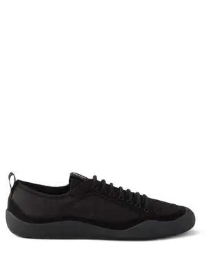 Prada Speedrock Re-nylon And Suede Sneakers - Black
