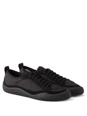 Prada Speedrock Re-nylon And Suede Sneakers