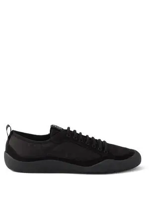 Prada Speedrock Re-nylon And Suede Sneakers - Black