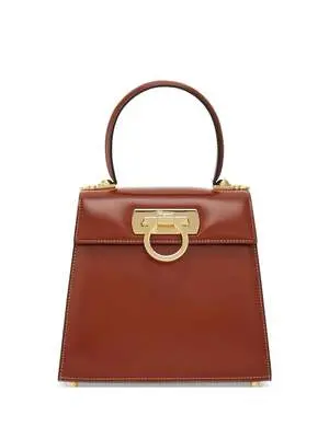 FERRAGAMO Iconic Top Handle Small Bag - Brown