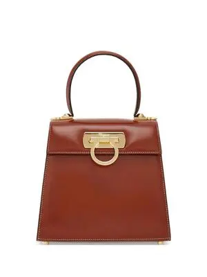 FERRAGAMO Iconic Top Handle Small Bag - Brown