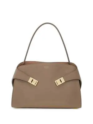 FERRAGAMO Hug Soft Medium Shoulder Bag - Gray