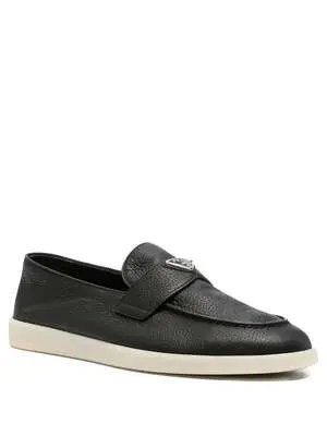Prada Grained Leather Loafers