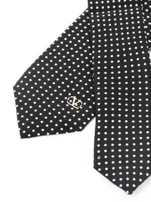 Valentino Garavani Ties Yarn-dyed - Black