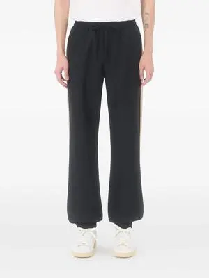 Valentino Garavani Nylon Trousers With Vgold Detail - Black