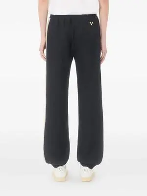 Valentino Garavani Nylon Trousers With Vgold Detail - Black