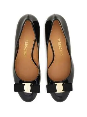 FERRAGAMO Carla 70 Patent Leather Bow Pumps