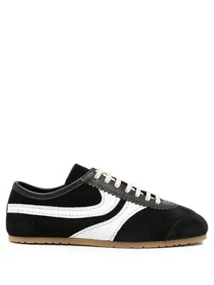 Dries Van Noten Suede And Leather Sneakers - Black