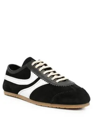 Dries Van Noten Suede And Leather Sneakers - Black