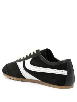 Dries Van Noten Suede And Leather Sneakers - Black