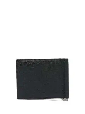 Valentino Garavani Vlogo Grained Leather Bi-fold Card Holder With Money Clip
