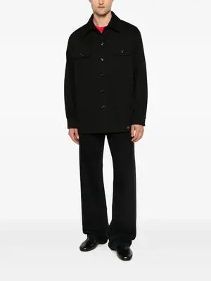 Valentino Garavani Cotton Gabardine Shirt Jacket With Vlogo