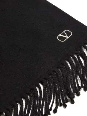 Valentino Garavani Wool Scarf With Vlogo Embroidery
