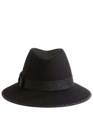 Valentino Garavani Vlogo Signature Fedora Hat - Black