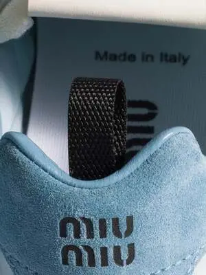 Miu Miu Tyre Technical Fabric, Suede And Leather Sneakers