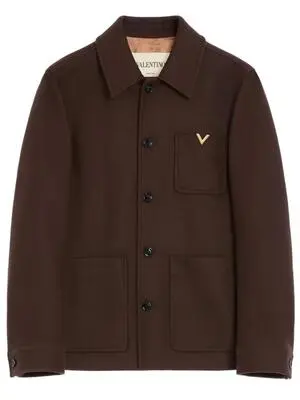 Valentino Garavani Wool Jacket With Vgold Detail