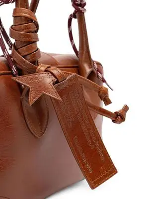 GOLDEN GOOSE Leather Belt Bag With Drawstring Detail - Brown
