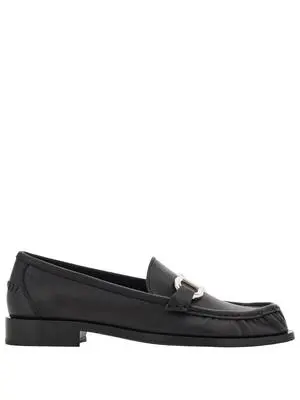 FERRAGAMO Gancini Ornament Loafers - Black