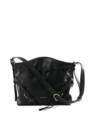 Givenchy Small Voyou Bucket Bag In Shiny Leather - Black