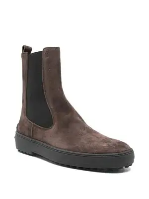 TOD'S Winter Gommino Suede Ankle Boots