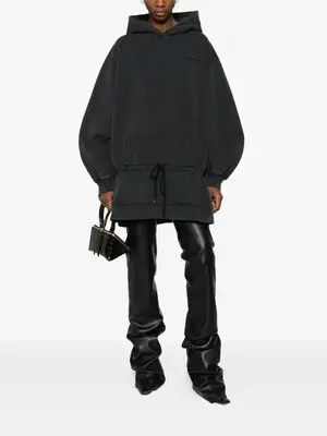 Alexander Wang Dropped Waist Hoodie Dress - Black