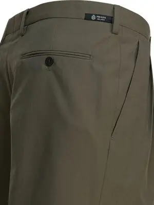 Prada Wide-leg Wool Blend Trousers