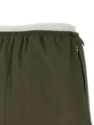Alexander Wang Mini Logo Elasticated Skirt - Green