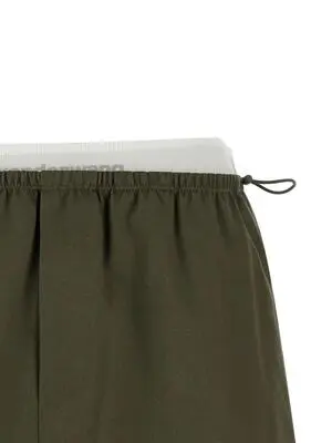 Alexander Wang Mini Logo Elasticated Skirt - Green