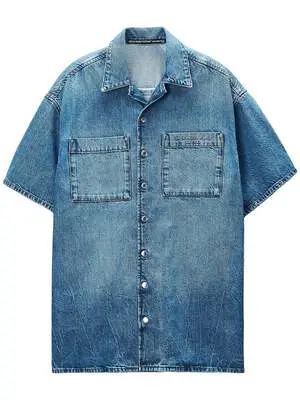 Alexander Wang Boxy Denim Shirt Dress - Blue