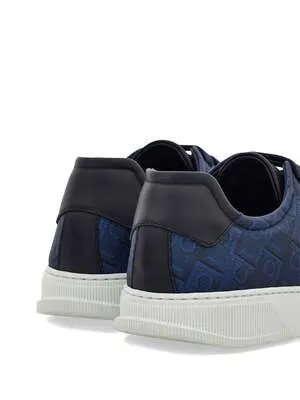 FERRAGAMO Clayton Monogram Jacquard Leather Sneakers