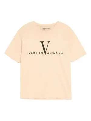 Valentino Garavani Cotton T-shirt With Made In Print - Multicolor