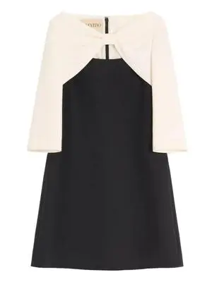 Valentino Garavani Crepe Couture Dress With Bow Detail - Black