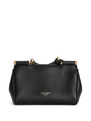 Dolce & Gabbana My Sicily Handbag In Plongé Leather - Black