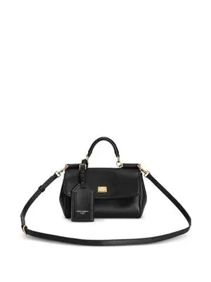 Dolce & Gabbana My Sicily Handbag In Plongé Leather - Black