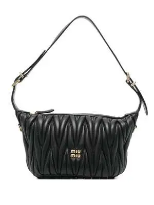 Miu Miu Matelassé Nappa Leather Pouch - Black
