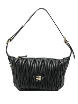 Miu Miu Matelassé Nappa Leather Pouch - Black
